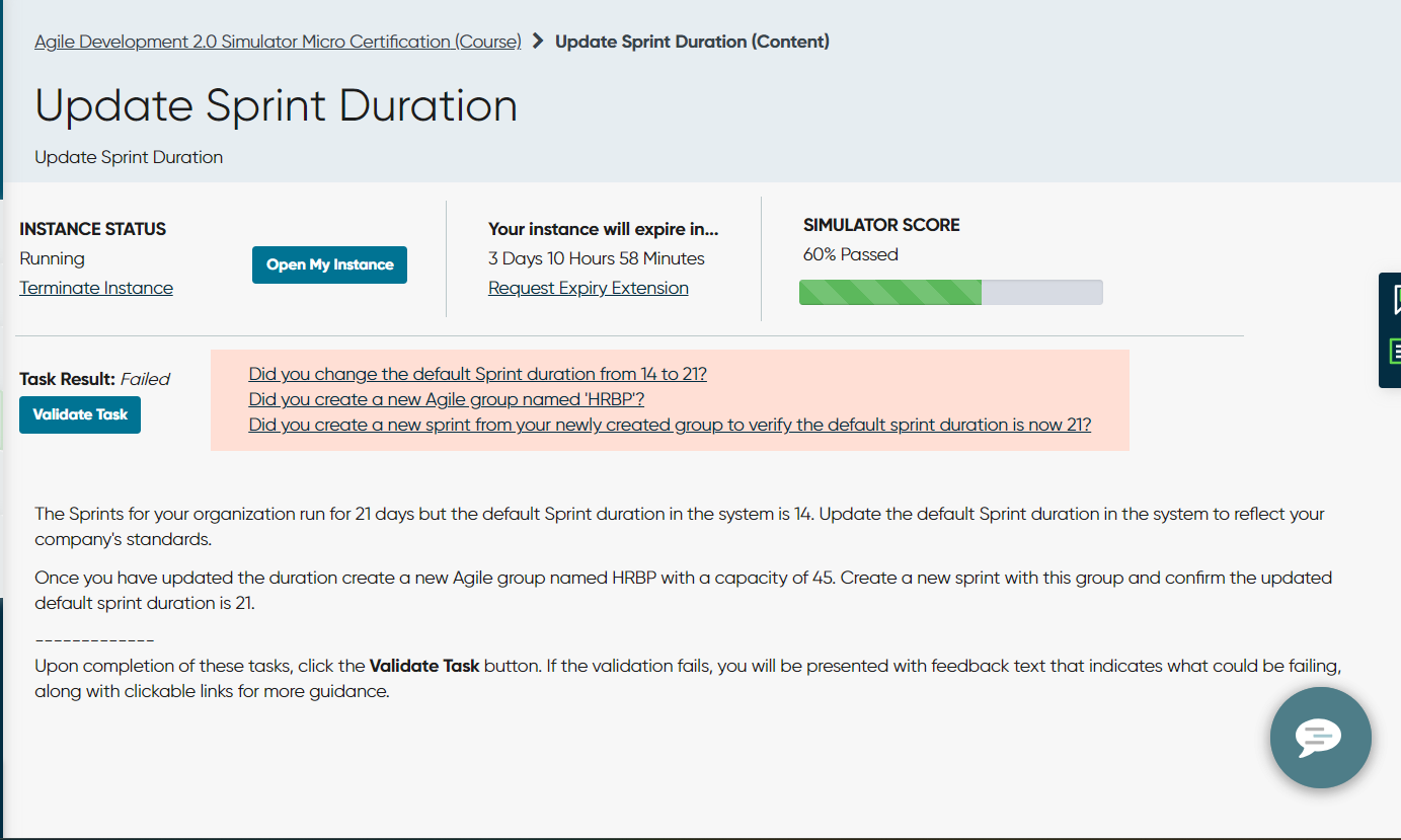 Solved: Update Sprint Duration - ServiceNow Community